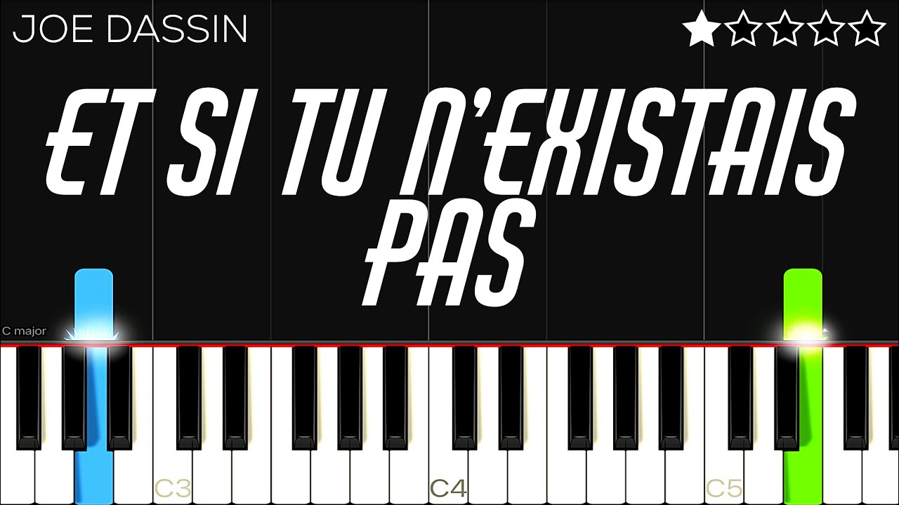 Joe Dassin - Et Si Tu N'Existais Pas | EASY Piano Tutorial - YouTube