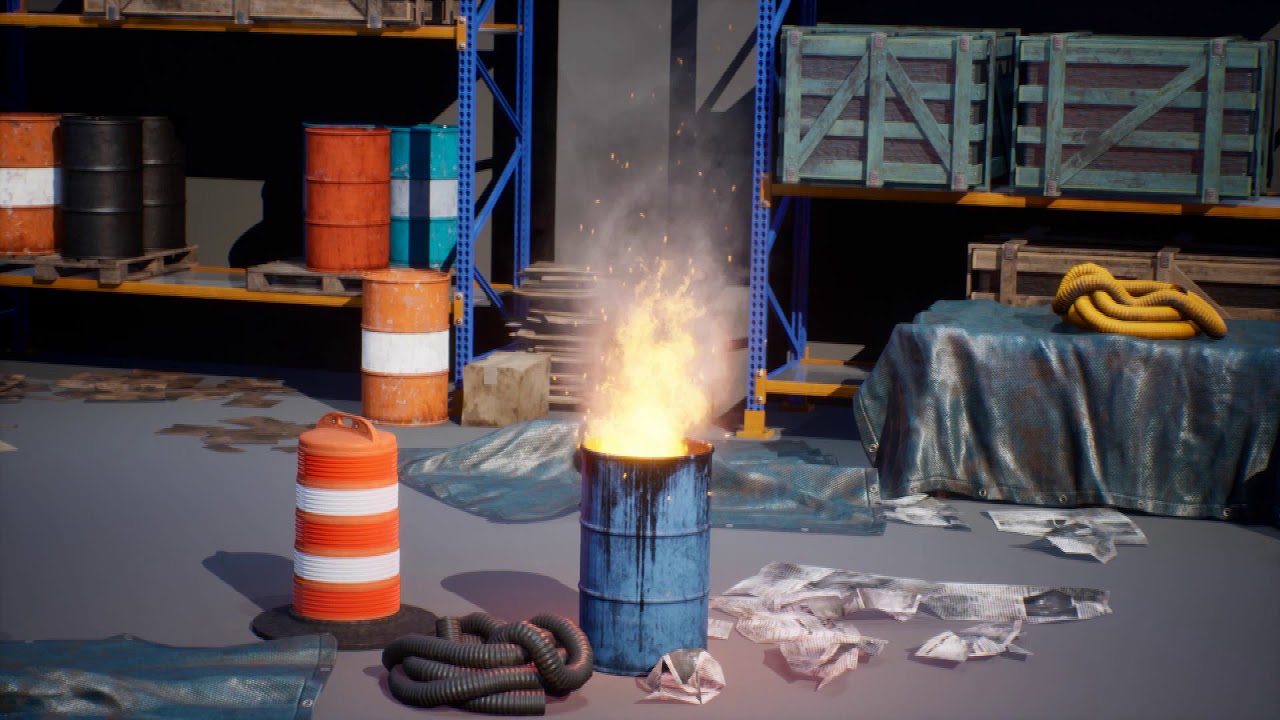 Fire Barrel VFX in Unreal Engine 4 - YouTube