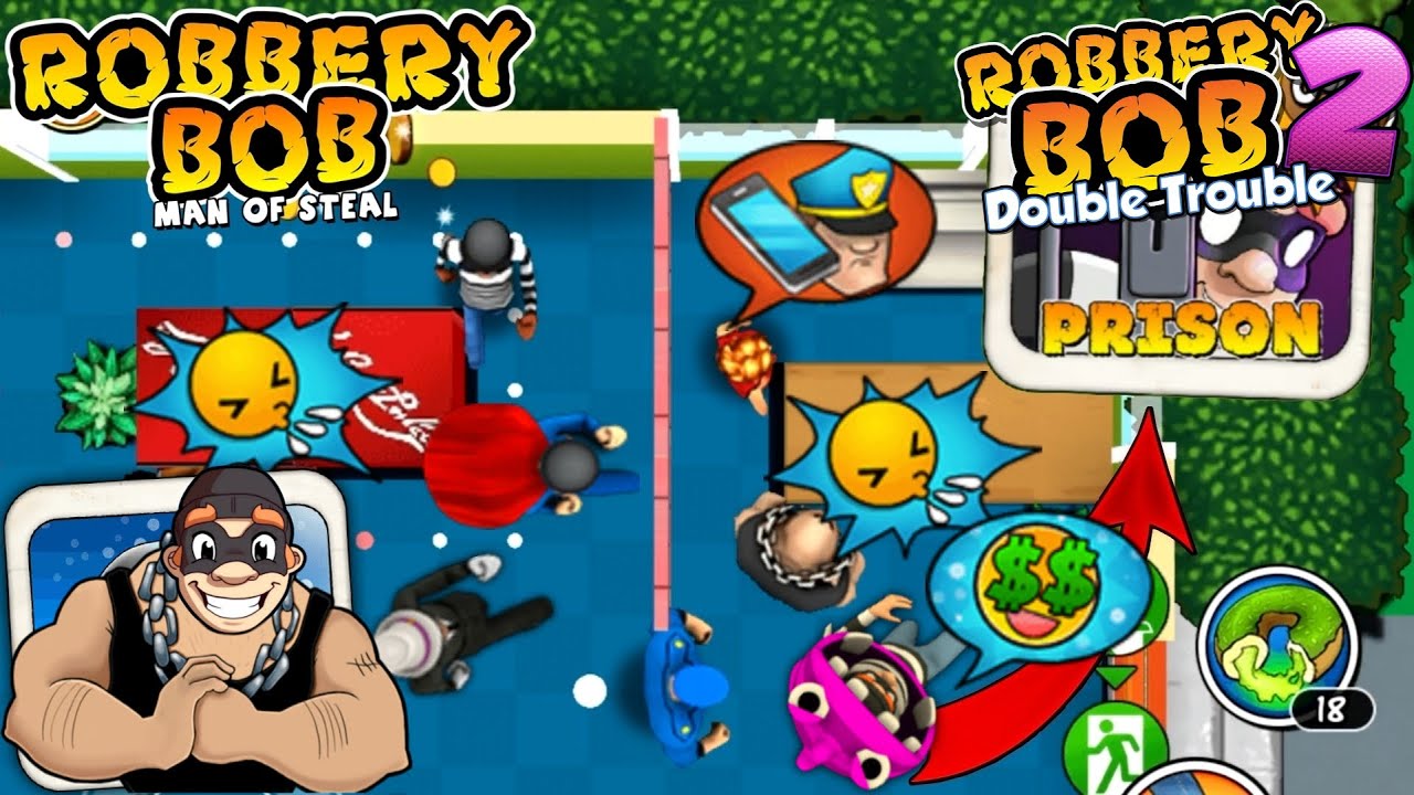 Robbery Bob - Prison vs Robbery Bob 2 Gameplay Walkthrough Ep 37 - YouTube