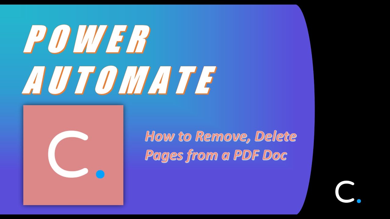 How To Remove Delete Pages From A PDF Document In Power Automate YouTube How To Remove Delete Pages From A PDF Document In Power Automate YouTube