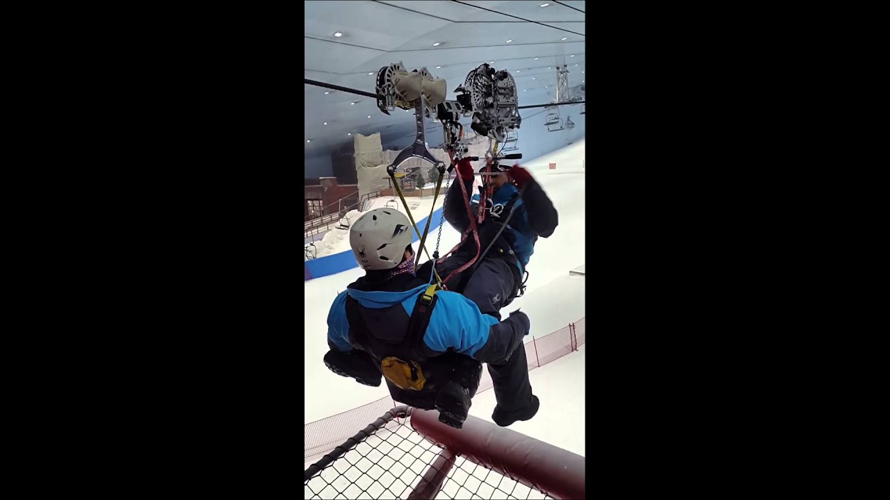 Zip line rescue training - YouTube