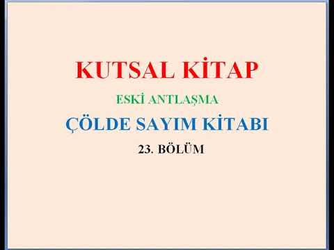 Kutsal Kitap - Çölde Sayım - Bölüm 23