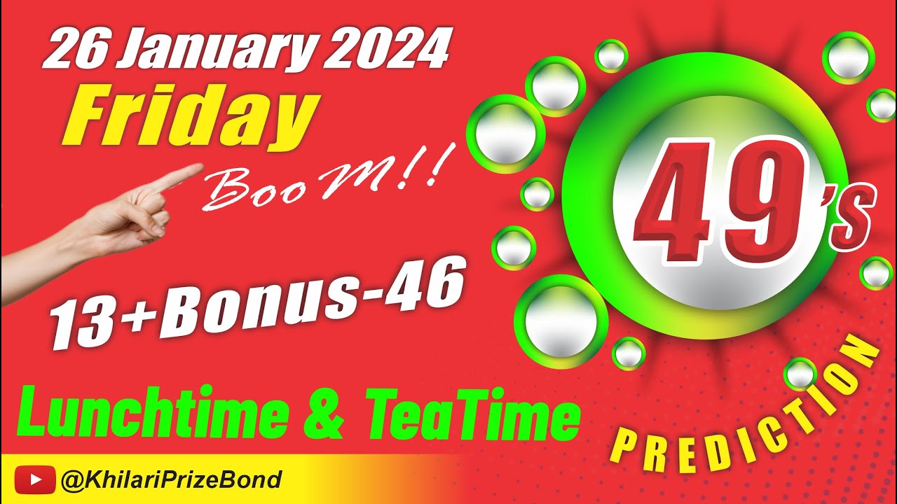 UK49 Lunchtime Prediction | 26 January 2024 | Uk49s lunchtime ...