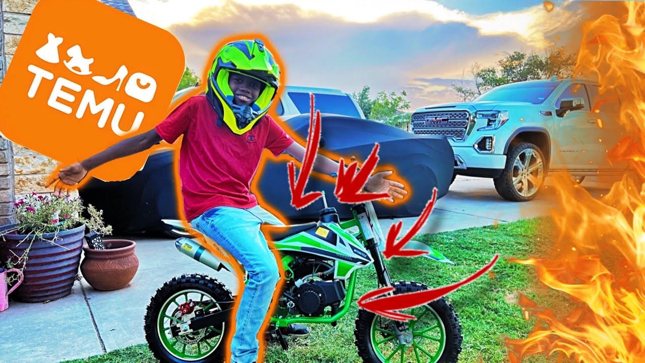 bought my son his first dirt bike from Temu will it work - YouTube