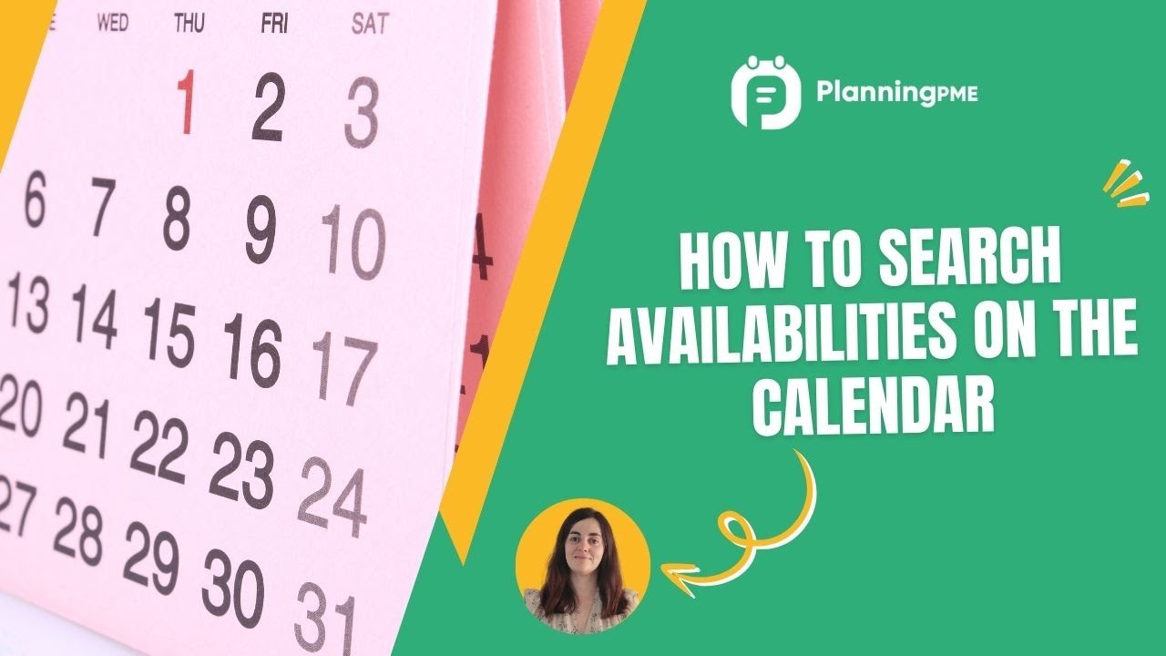 How to search availabilities on the calendar with PlanningPME - YouTube