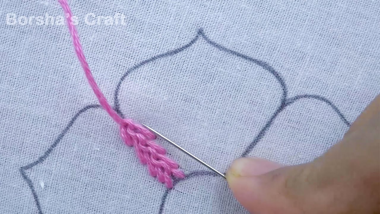 New hand embroidery super heavy chain stitch, Unique Flower Embroidery ...