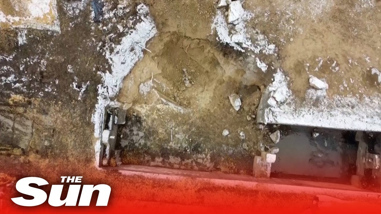 Drone footage shows crater made by missile strike on Polish border ...