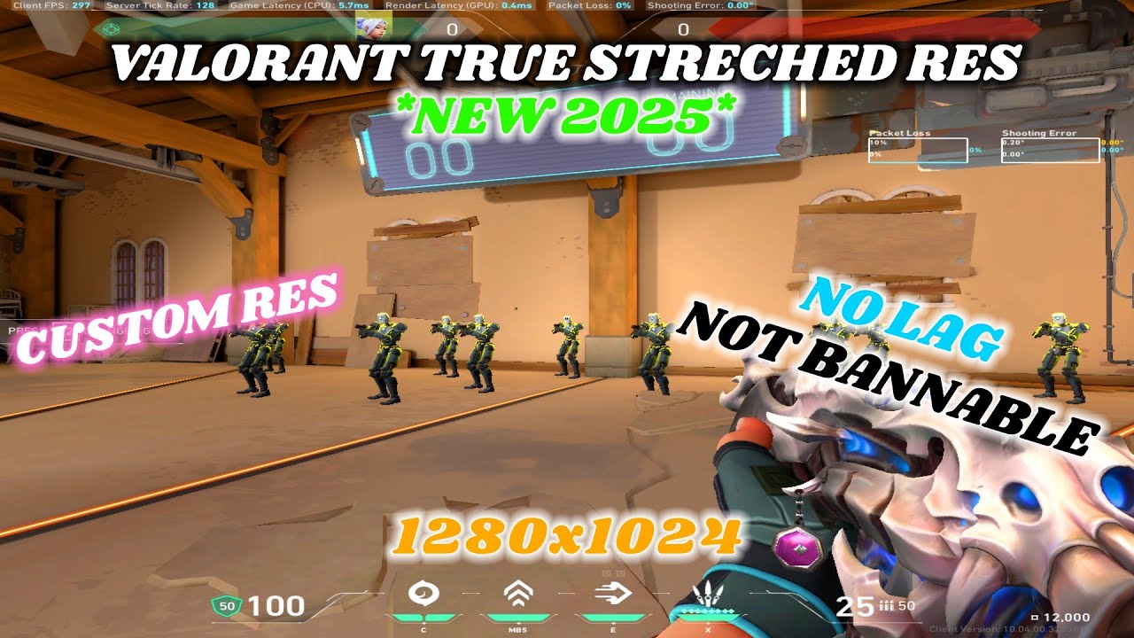 VALORANT TRUE STRECHED RES *NEW 2025* ANY CUSTOM RES ( NO LAG / NO BAN ...