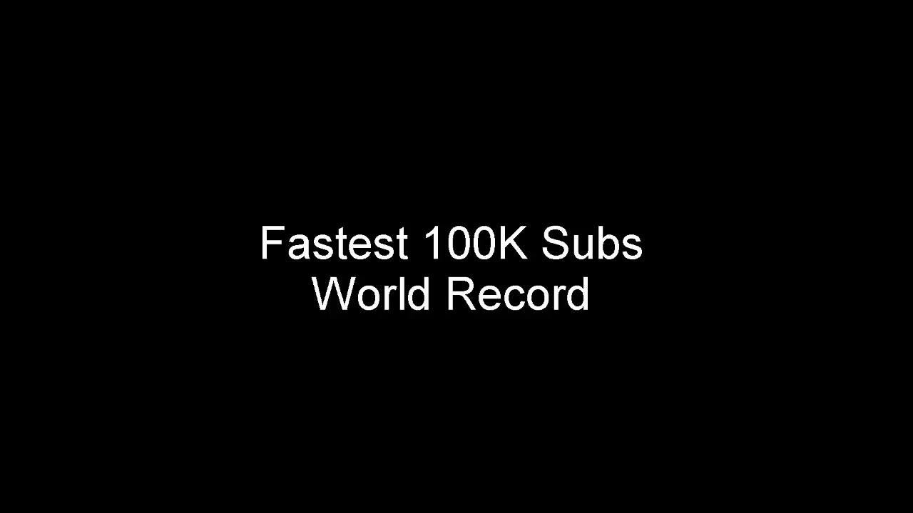 Help me get 100K Subs World Record - YouTube
