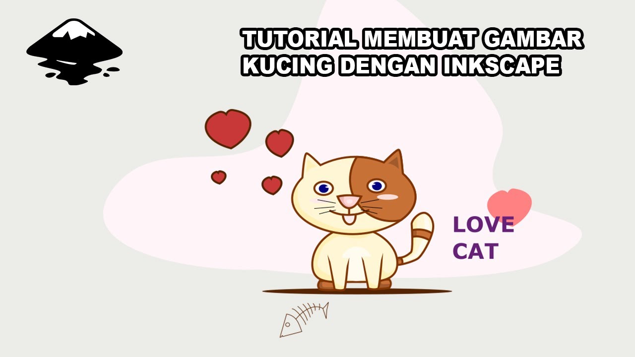 tutorial membuat gambar kucing dengan Inkscape - YouTube
