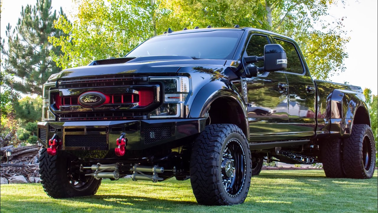 2019 6.7 Powerstroke F-450 Dually 4" Lift sitting on 24" American ...