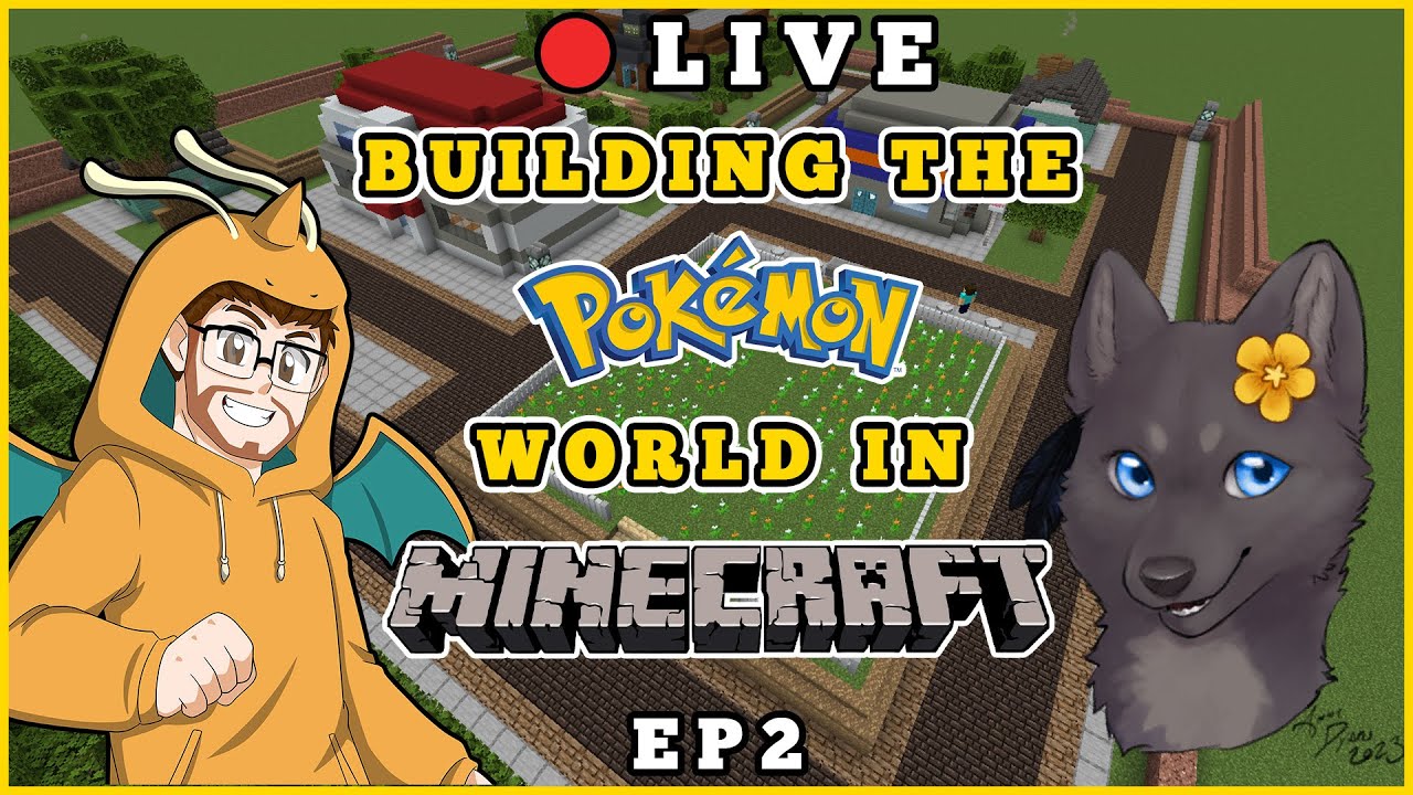 LIVE - Building the Pokemon World In Minecraft! Kanto: Route 1 ...