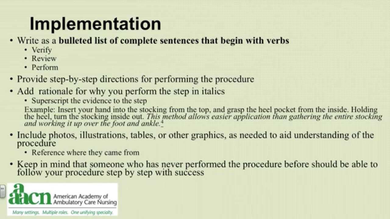 How to Develop A Lippincott Procedure - YouTube