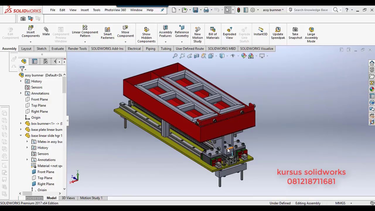 kursus solidworks cara memasukan part ke drawing - YouTube