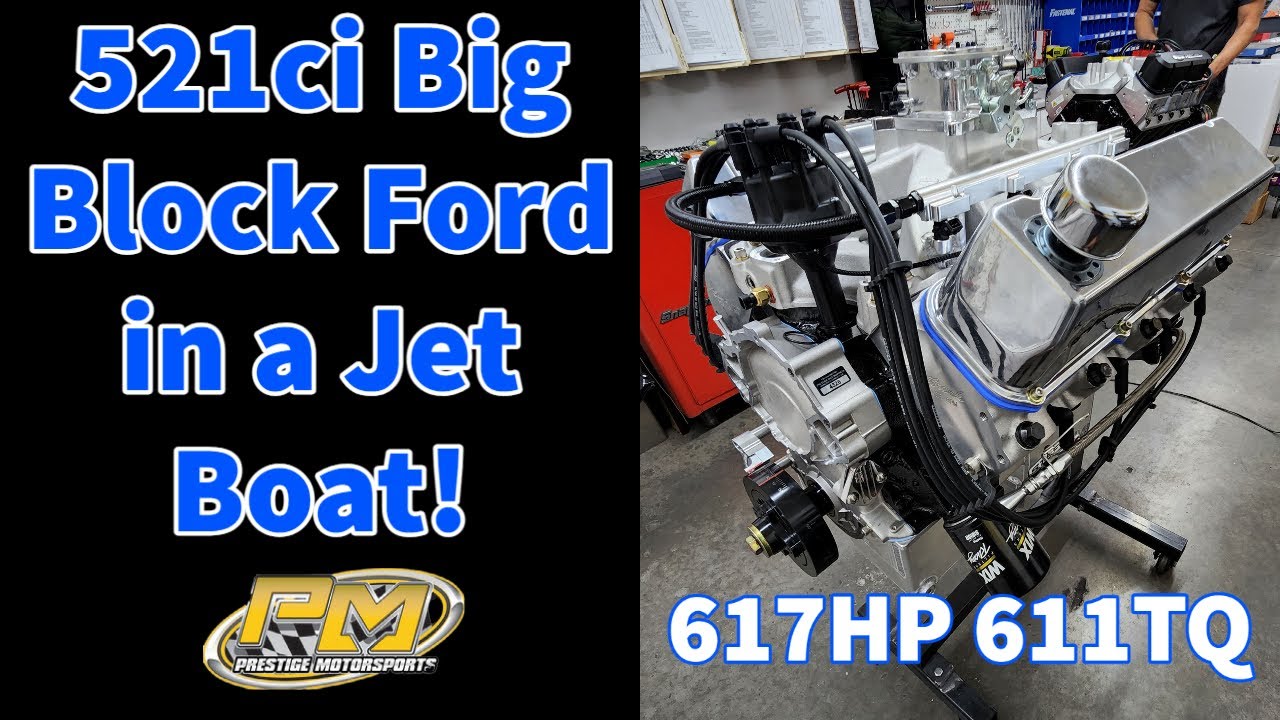 Big Block Ford in a 23' Jet Boat! 617HP 611TQ with Holley Multi Point ...