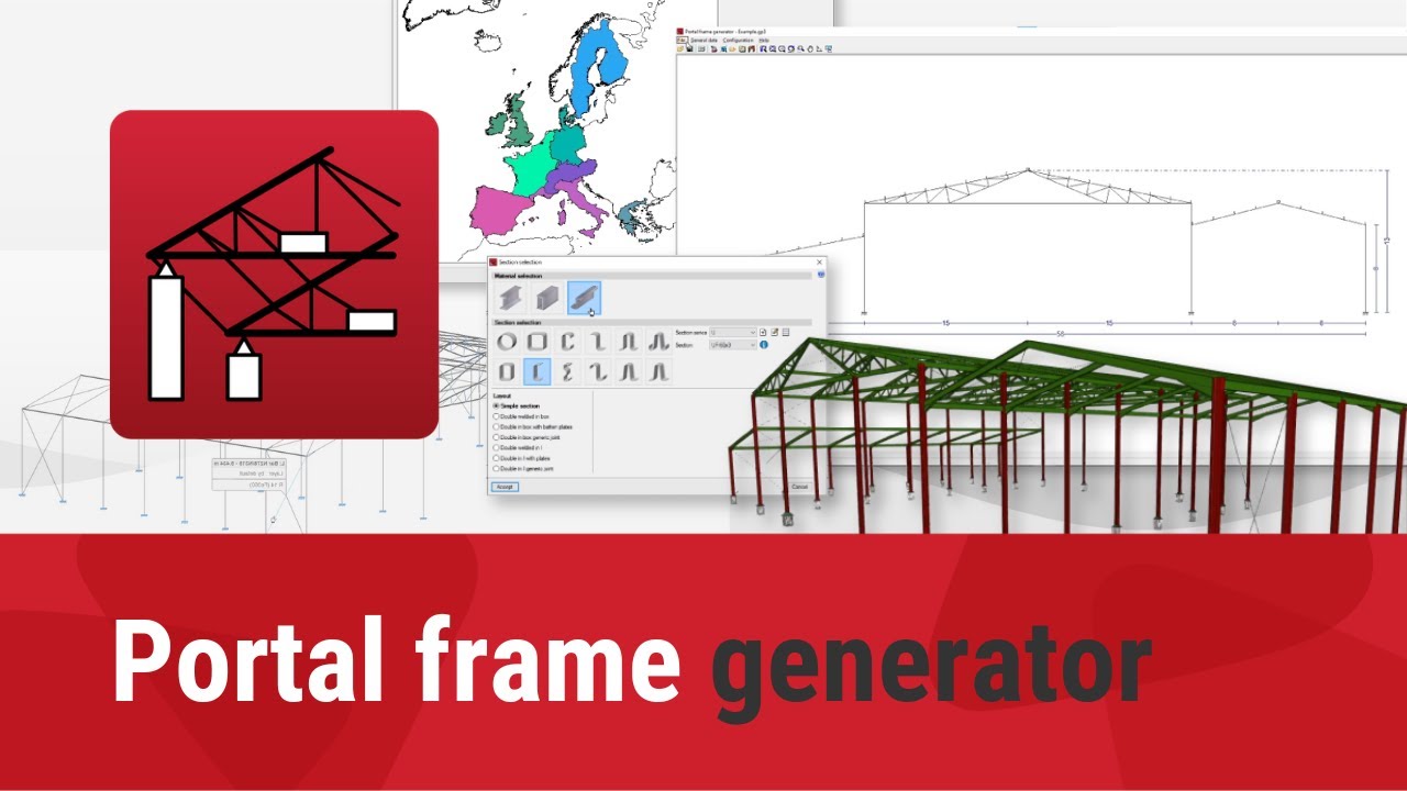 Portal frame generator - YouTube