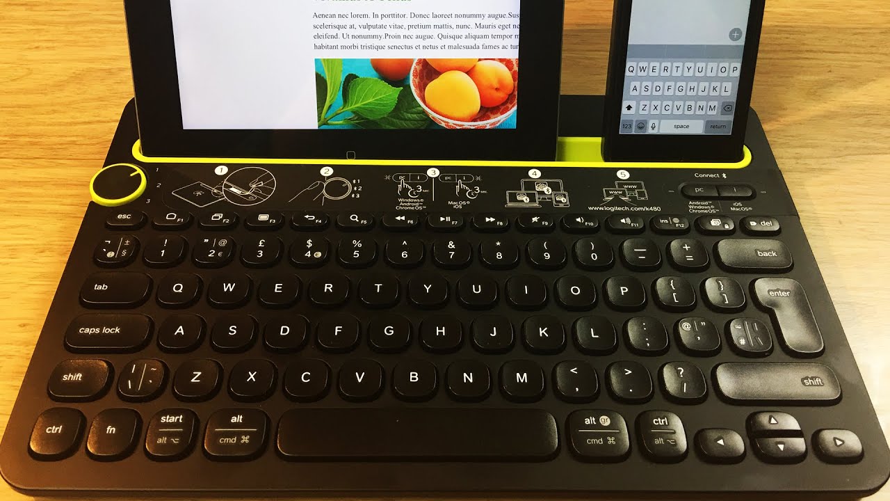Logitech K480 Bluetooth Keyboard Review - YouTube