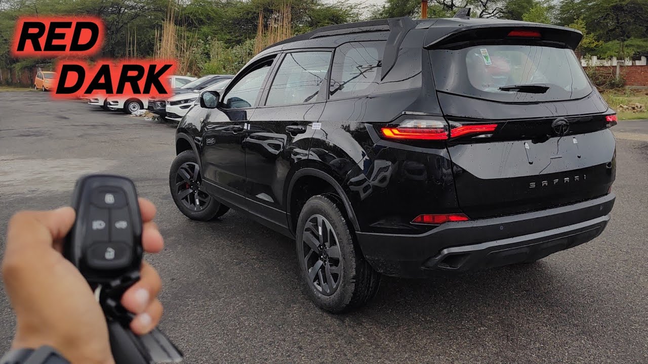 All New 2023 Tata Safari Red Dark Edition || ADAS, 360, Features, Price ...