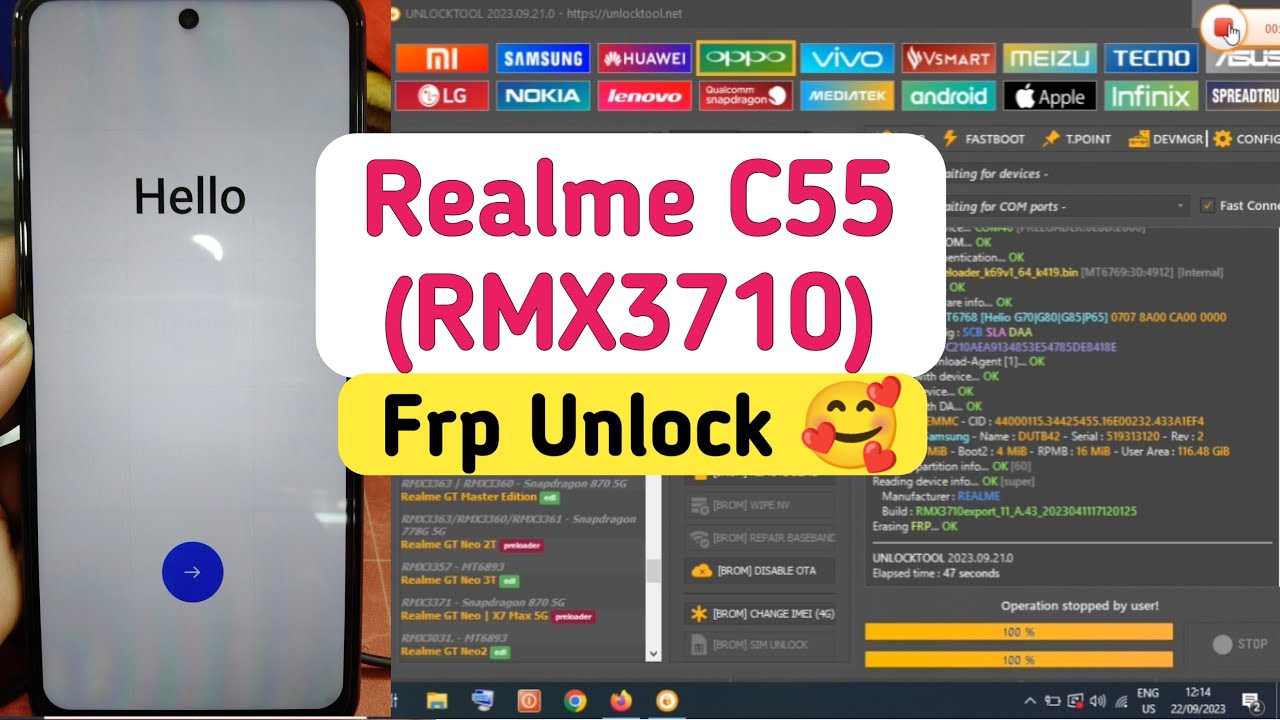 Realme C55 (rmx3710) Frp Unlock | realme c55 frp unlock tool | realme ...