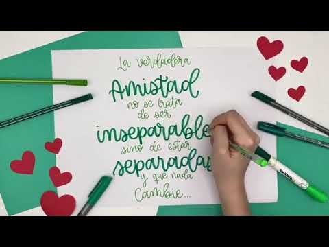Lettering - La verdadera Amistad - YouTube