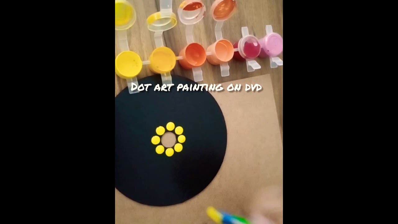 Easy Dot painting on CD/Dvd - YouTube