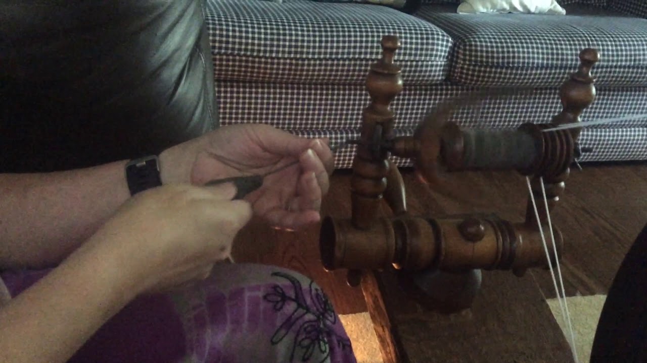 Using my new spinning wheel 2019 - YouTube