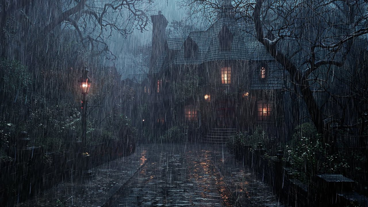 Sleep Better with Heavy Rain on Night Street - Natural Sounds for ...