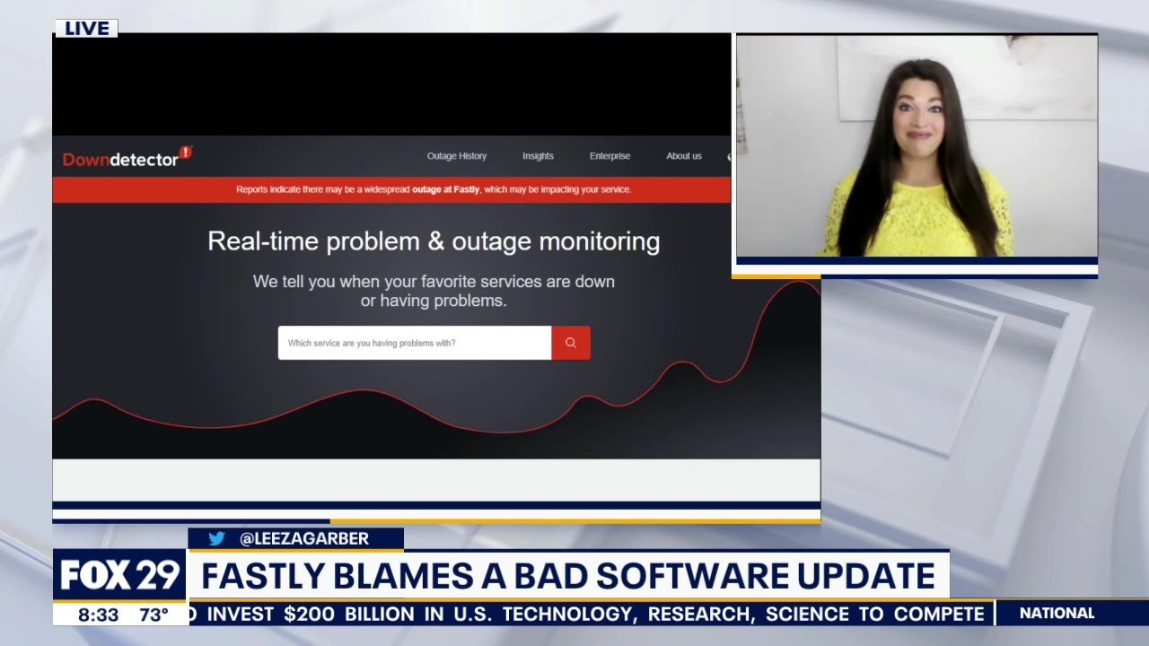 Technical glitch briefly knocks notable websites off internet - YouTube