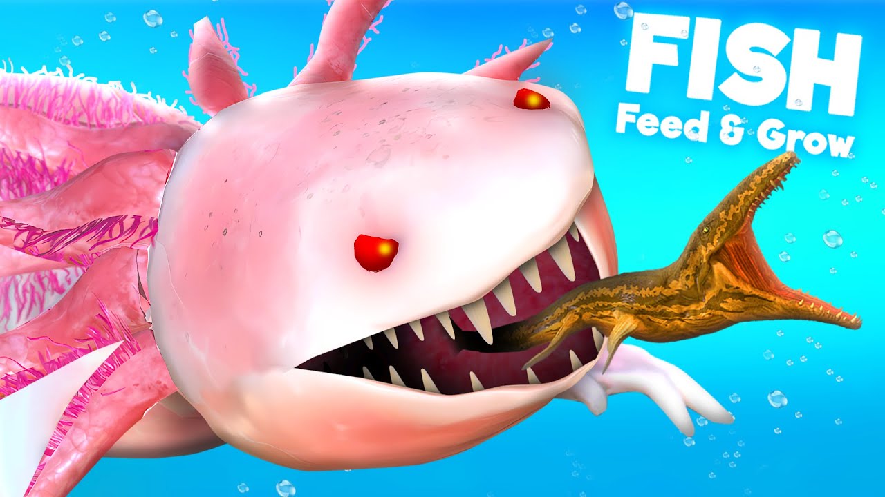 Cute Axolotl Eats The Entire Ocean... - YouTube