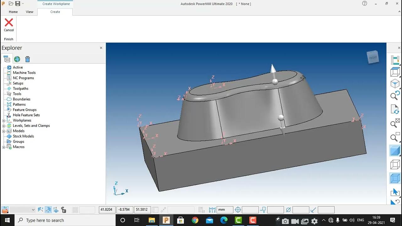 LECTURE#1 HOW TO CREATE WORKPLANE IN POWERMILL - YouTube