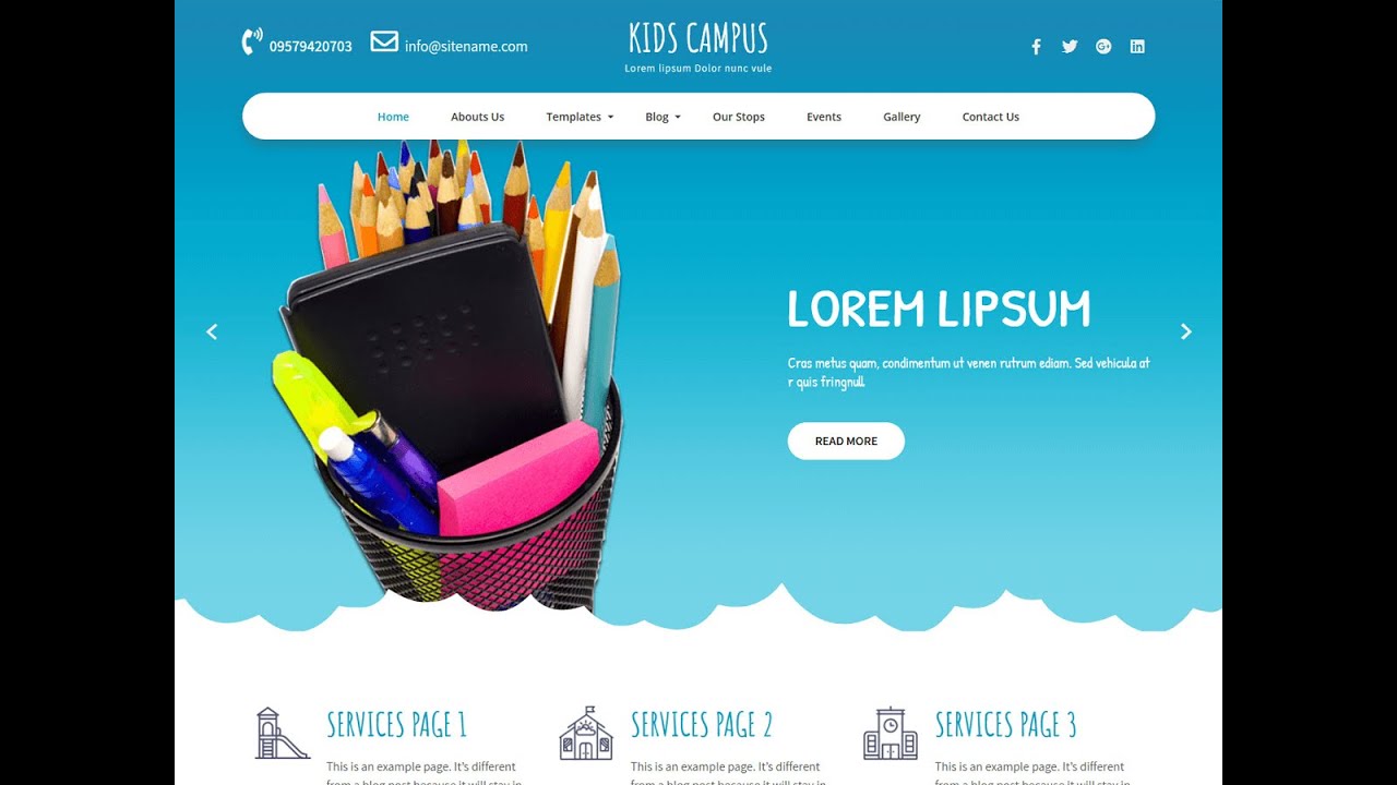 Kids Campus Theme review and test - YouTube