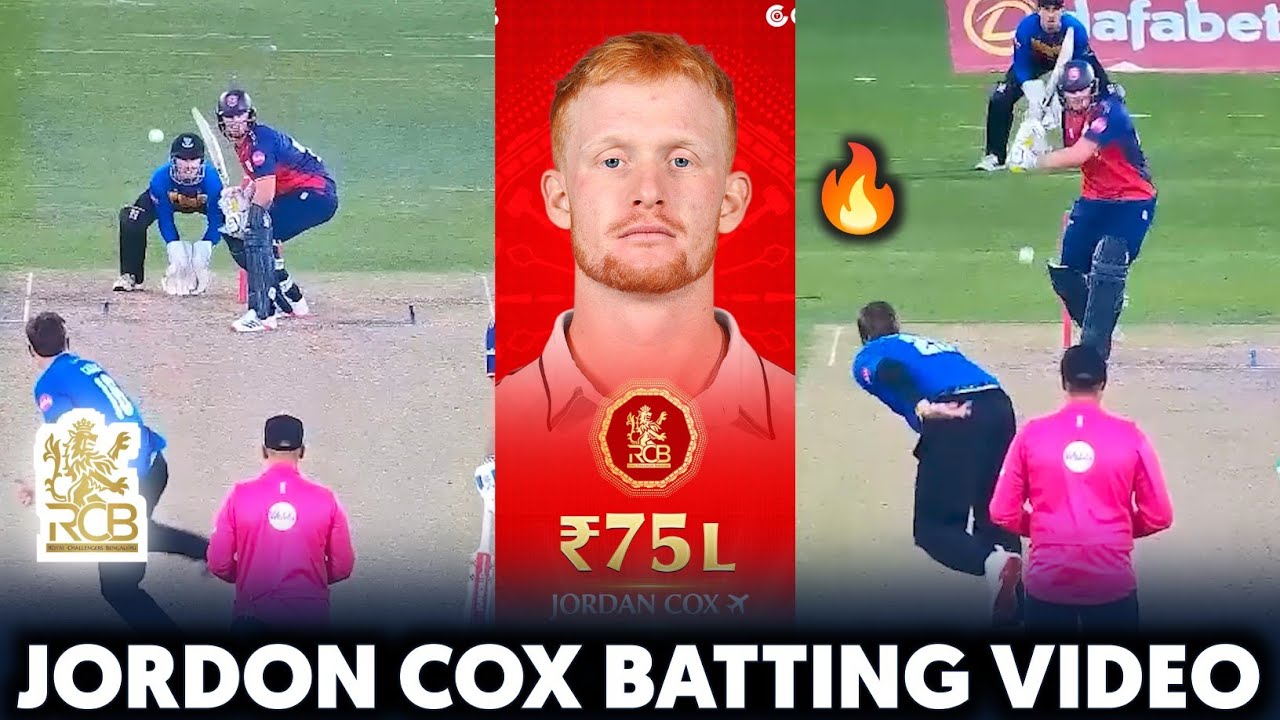 IPL 2026 - RCB New Player Jordon Cox batting video - YouTube