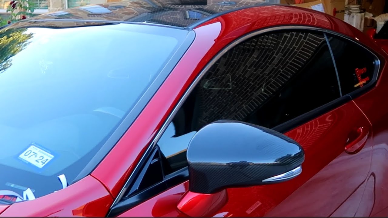 RCF Carbon fiber side mirrors install! - YouTube