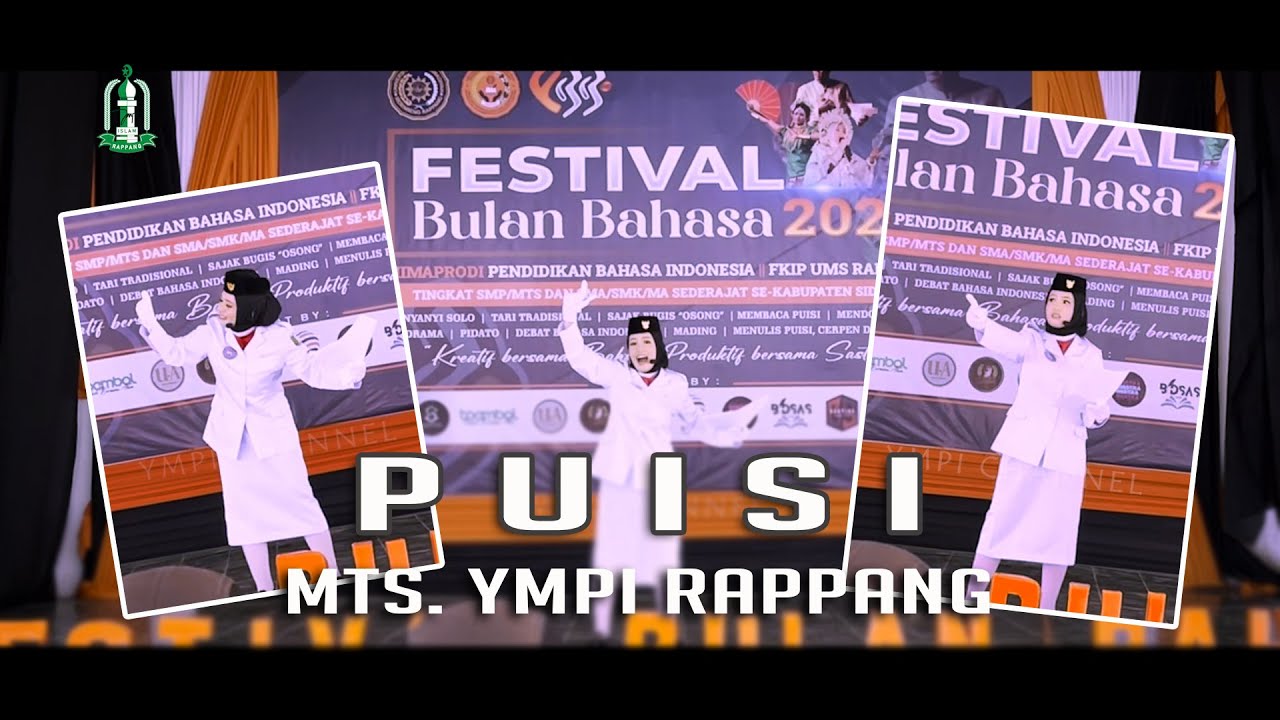 Festival Bulan Bahasa 2023 - Puisi MTs. YMPI Rappang - YouTube