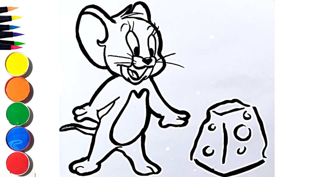 Dibujar y Colorear a Jerry | TOM y JERRY 🐭🧀 ️🎨🌈 | Videos para niños ...