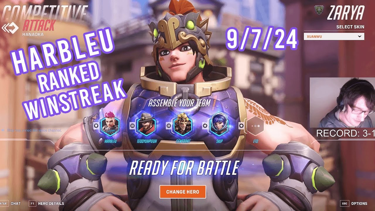 [9/7/24 VOD] Harbleu Plays Overwatch 2 "Crazy Win Streak What's Good ...