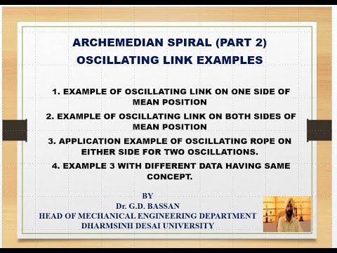 ARCHEMEDIAN SPIRAL APPLICATION EXAMPLES (PART2) - OSCILLATING LINK ...