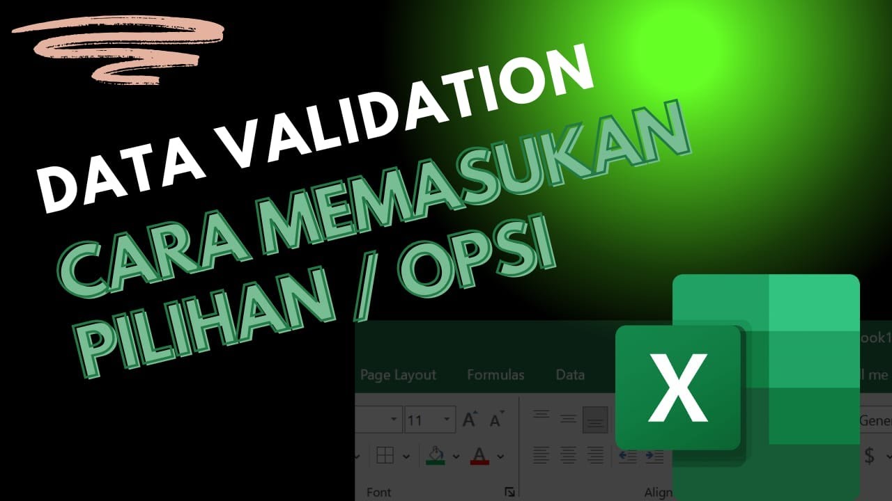 Cara memasukan Pilihan dengan data validation di Excel - YouTube