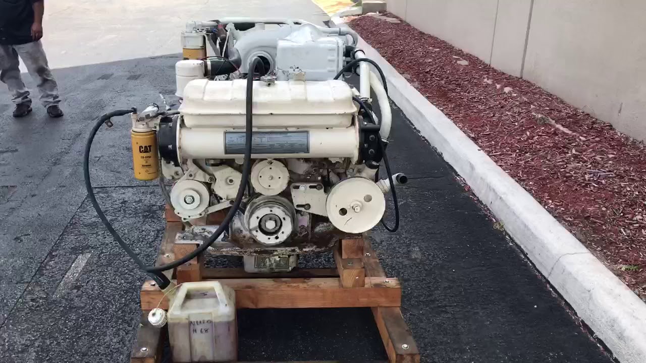 CAT 3208TA Marine Diesel Engine - YouTube