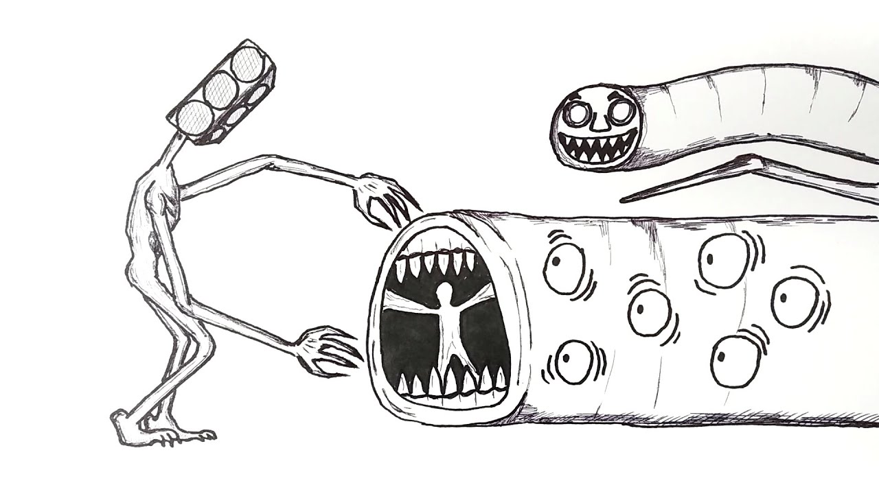 How to draw Thomas the Train exe and Train Eater attacks Traffic Light ...