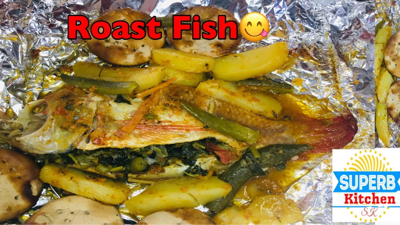 Stuffed Roast Fish with Calaloo/Jamaican style #stuffedroastfush # ...