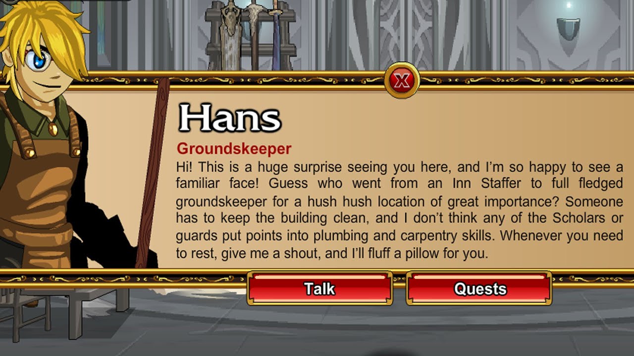 AQW NEW HANS GROCERY RUN & HANS THE BUILDER QUEST /JOIN TERMINATEMPLE ...