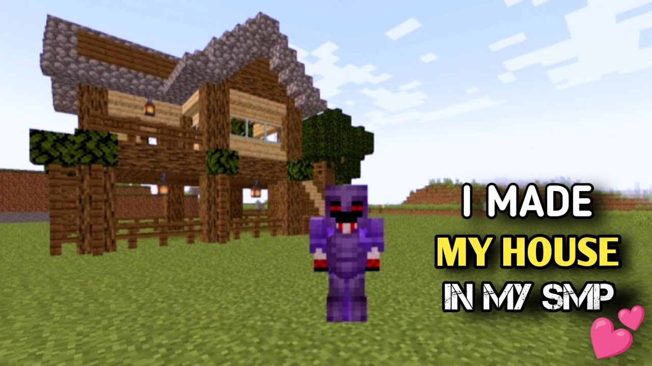 ⚒️ Finally I made my house in my public Smp ll how to make luxury house ...