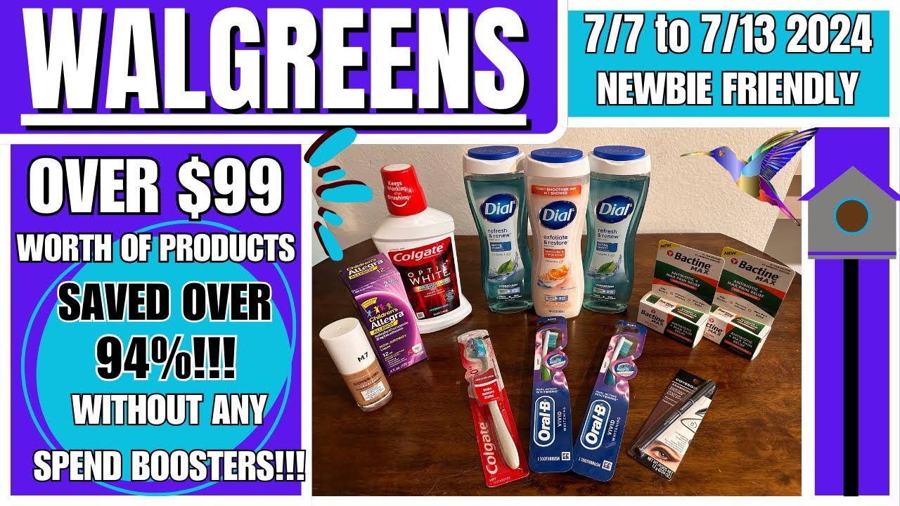 Walgreens Haul 7/7/24 to 7/13/24 - Saved Over 94%!!! - Paid Only $5.85 ...
