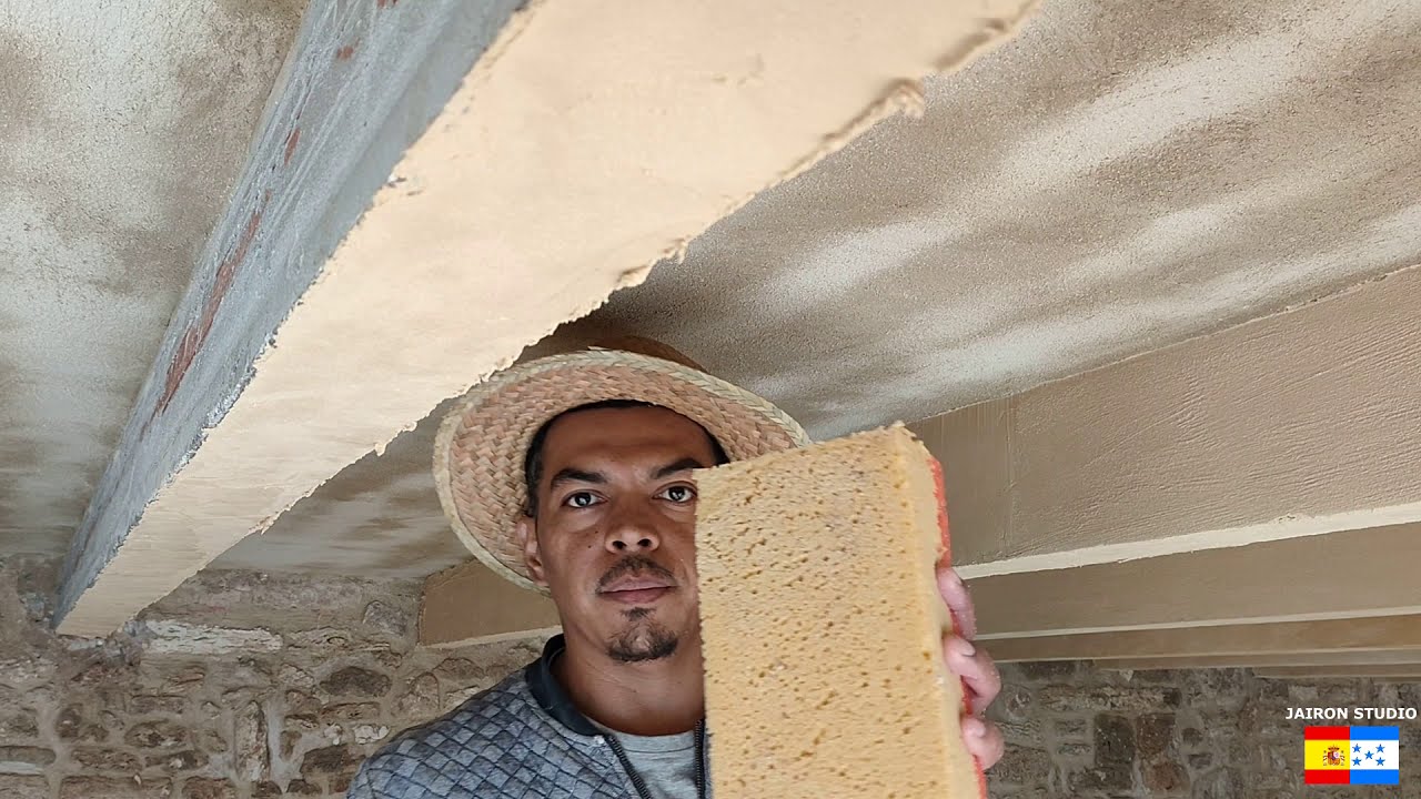 como enlucir techo con malla antigritas - YouTube