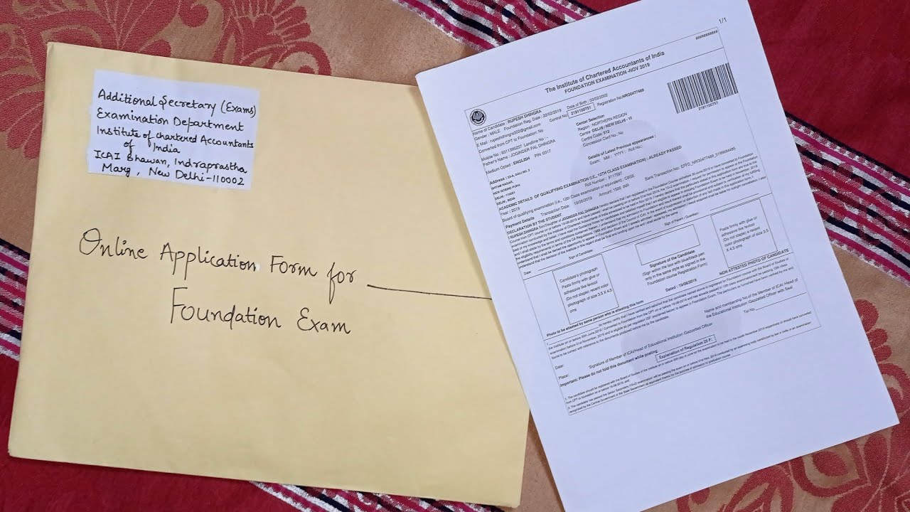 How to send CA Foundation December 2022, May 2023 Exam form to ICAI ...