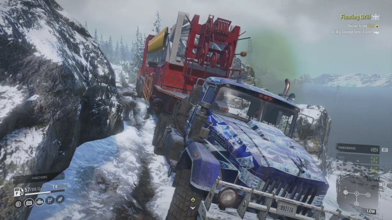 Snowrunner Pulling Huge Oil Rig Solo - YouTube