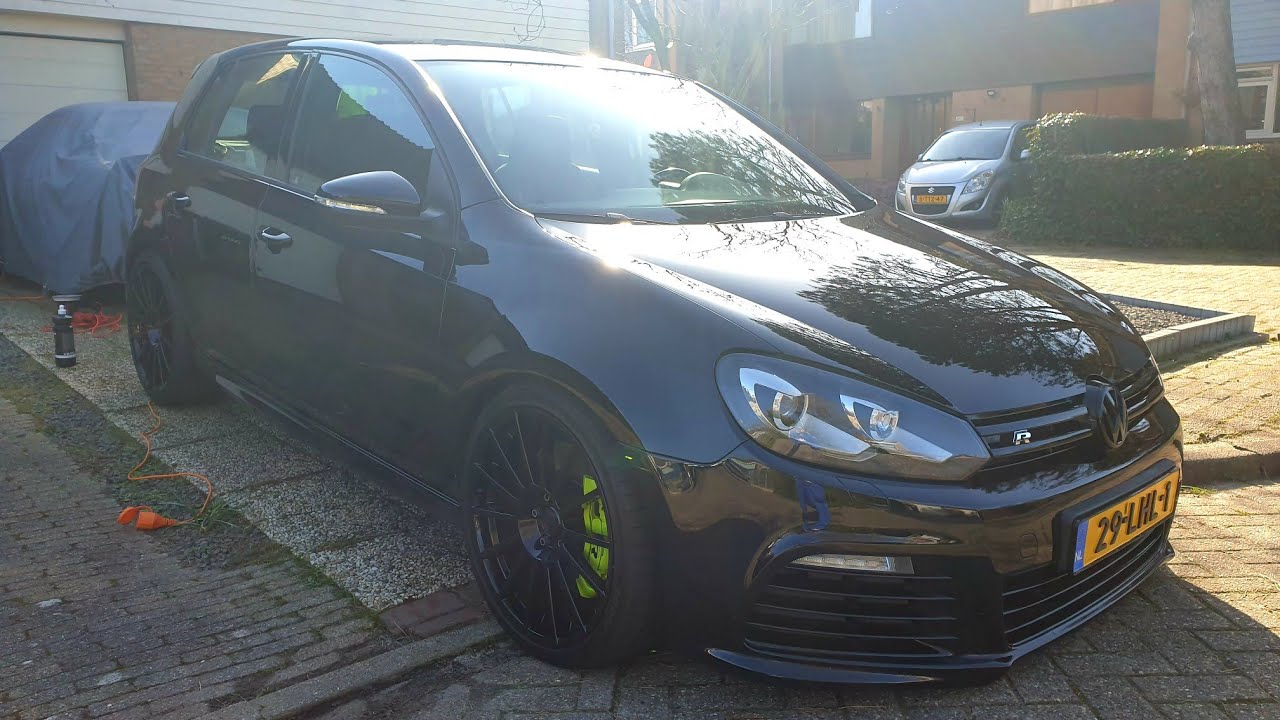 Vw Volkswagen Golf mk6 R R20 black 500hp dsg Some driving and Pulls ...