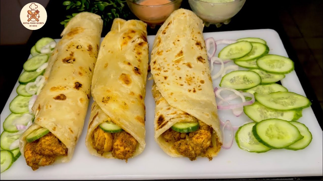 Chicken Tikka Rolls with Double Chutneys|quick and tasty|Chicken tikka ...