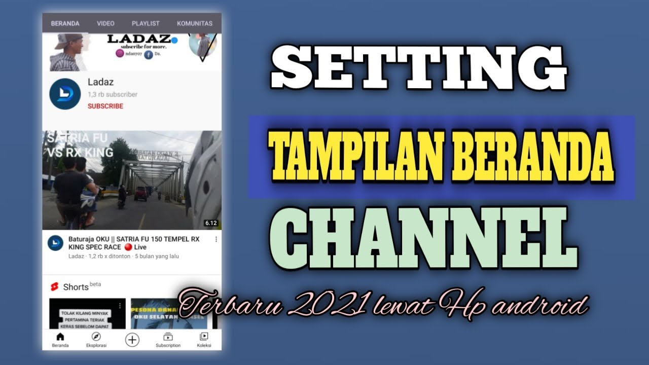 TUTORIAL SETTING MENU BERANDA CHANNEL YOUTUBE TERBARU - YouTube